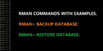 Rman Commands With Examples